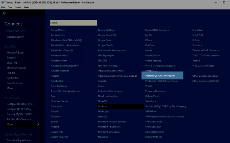 Tableau Connector SDK